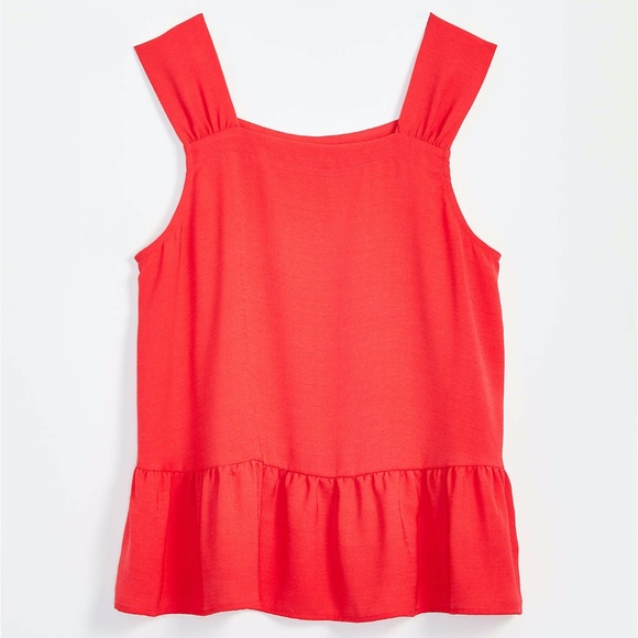 LOFT | Tops | Loft Square Neck Peplum Shell Nwt | Poshmark